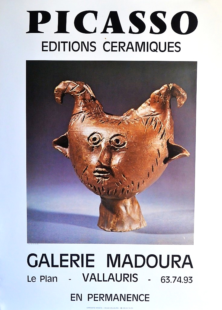 Pablo Picasso - "Fauno" cartel original exposición ediciones cerámicas ...