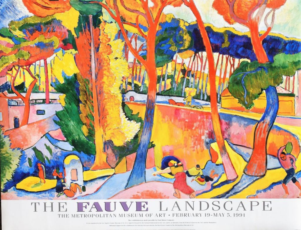 André Derain - "Turning Road" cartel original exposición The Fauve ...