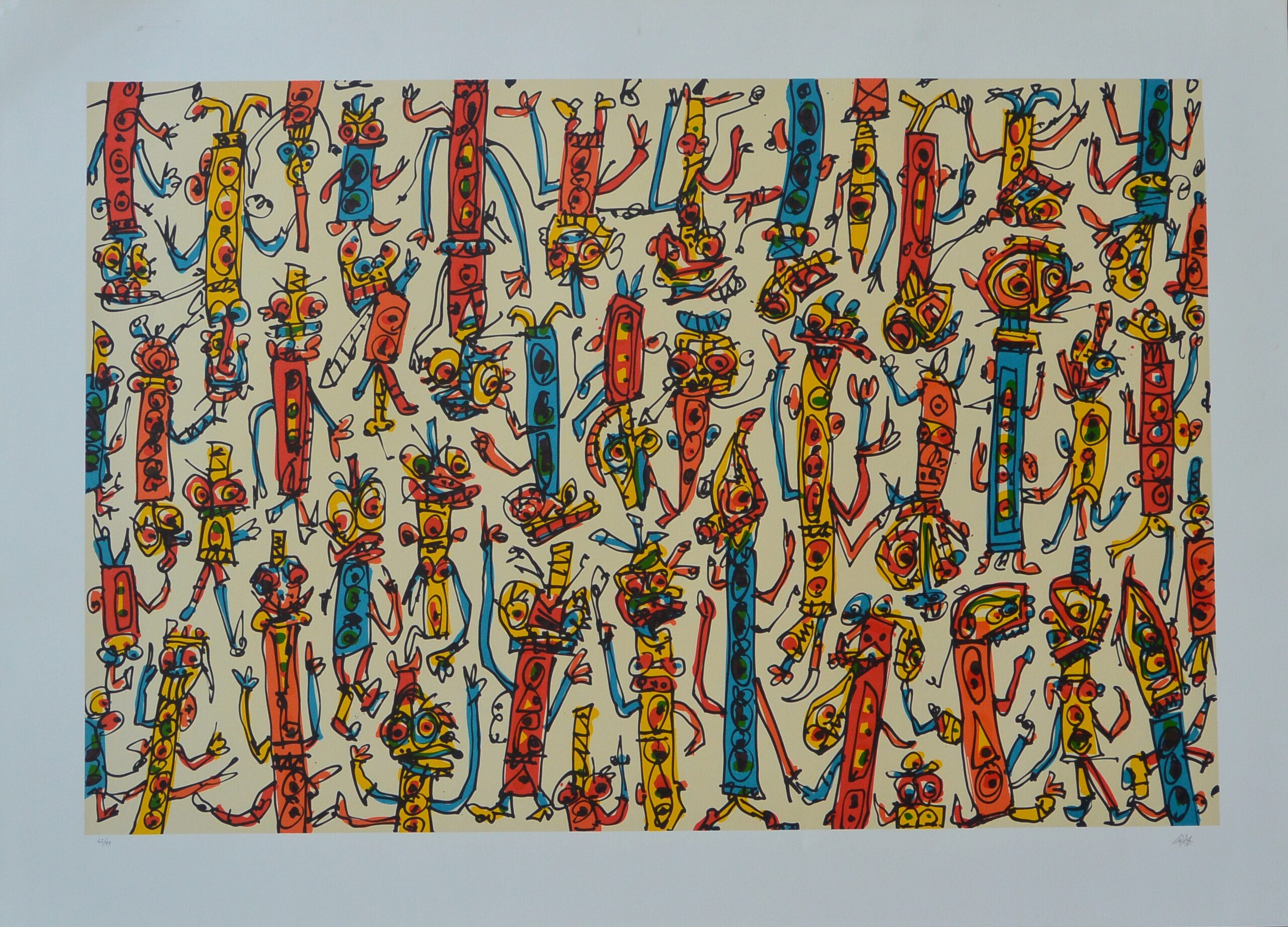 Antonio Saura - "Serie abierta VI" litografía - El Marco Verde - Obra ...