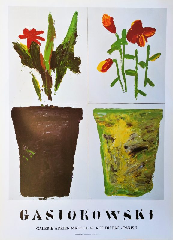Gérard Gasiorowski - "Pot de Fleurs 129/130" cartel original editado ...