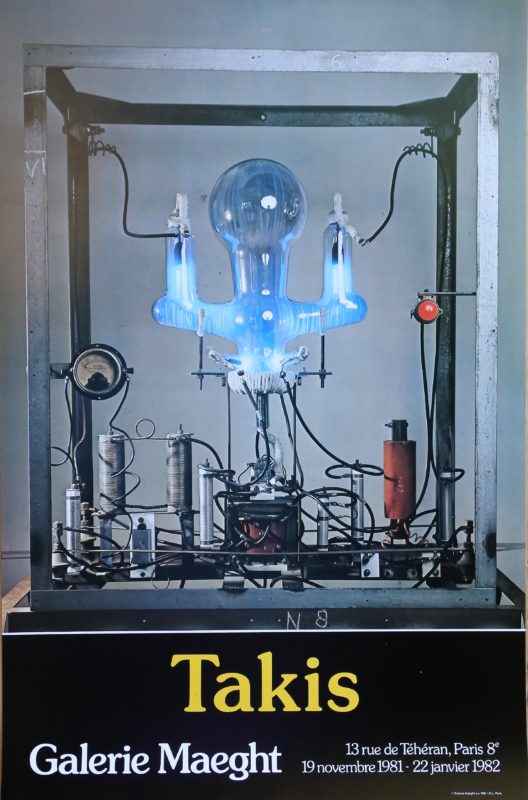 Vassilakis Takis - "Esculturas cinéticas" cartel original exposición en ...