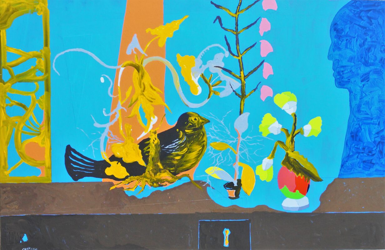 Jorge Castillo - "Diálogo con el gran pájaro" pintura acrílico sobre ...