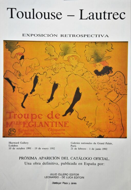 Henri de Toulouse Lautrec - "Troupe de Mlle. Eglantine" cartel original ...
