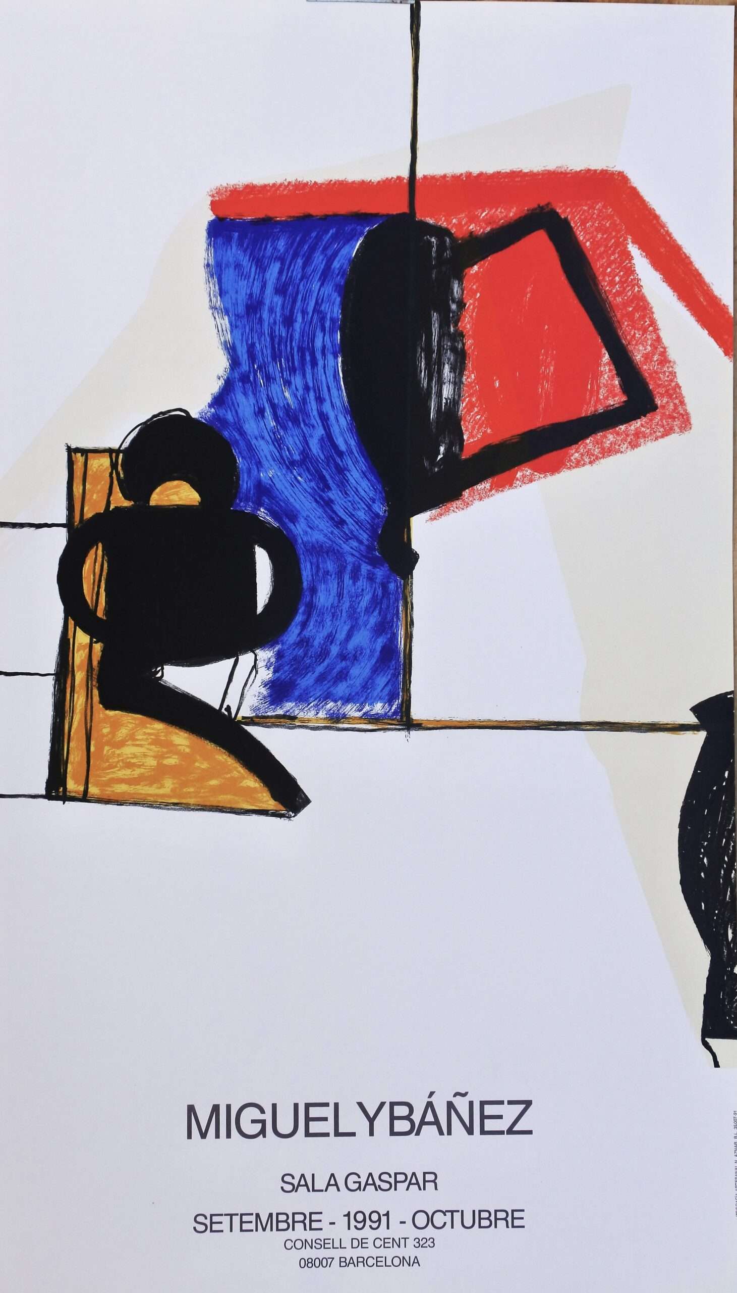 Miguel Ybañez - "Exposición 1991" cartel original exposición Sala ...