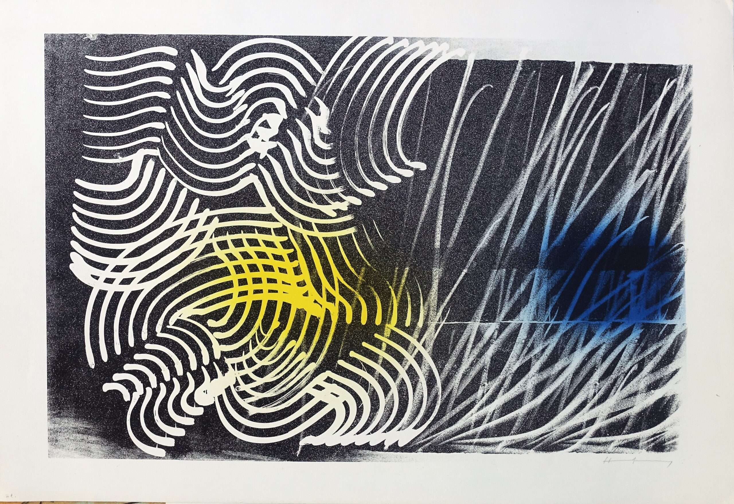 Hans Hartung - "Farandole X, 1971" litografía - El Marco Verde - Obra ...
