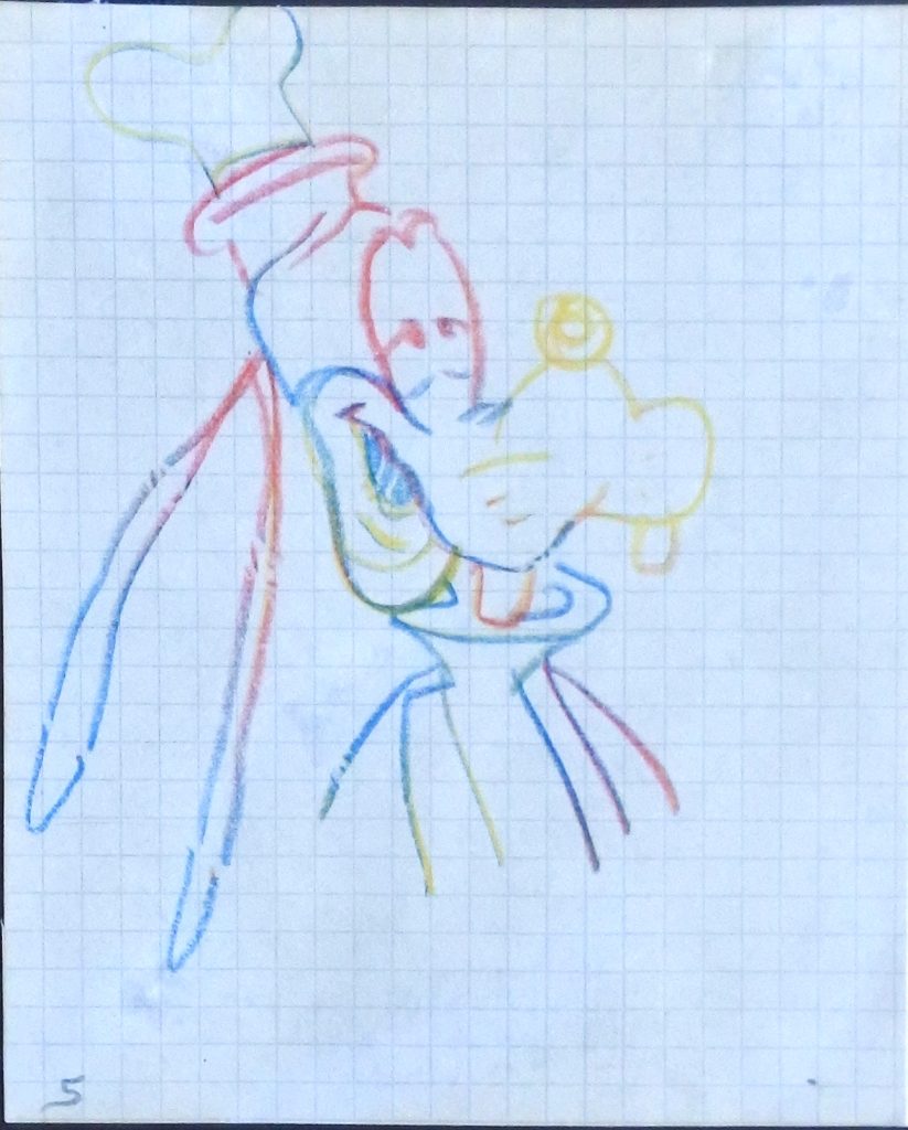 Jose Luis Viñas - "Goofy coloreado # 5" dibujo original lápices de ...