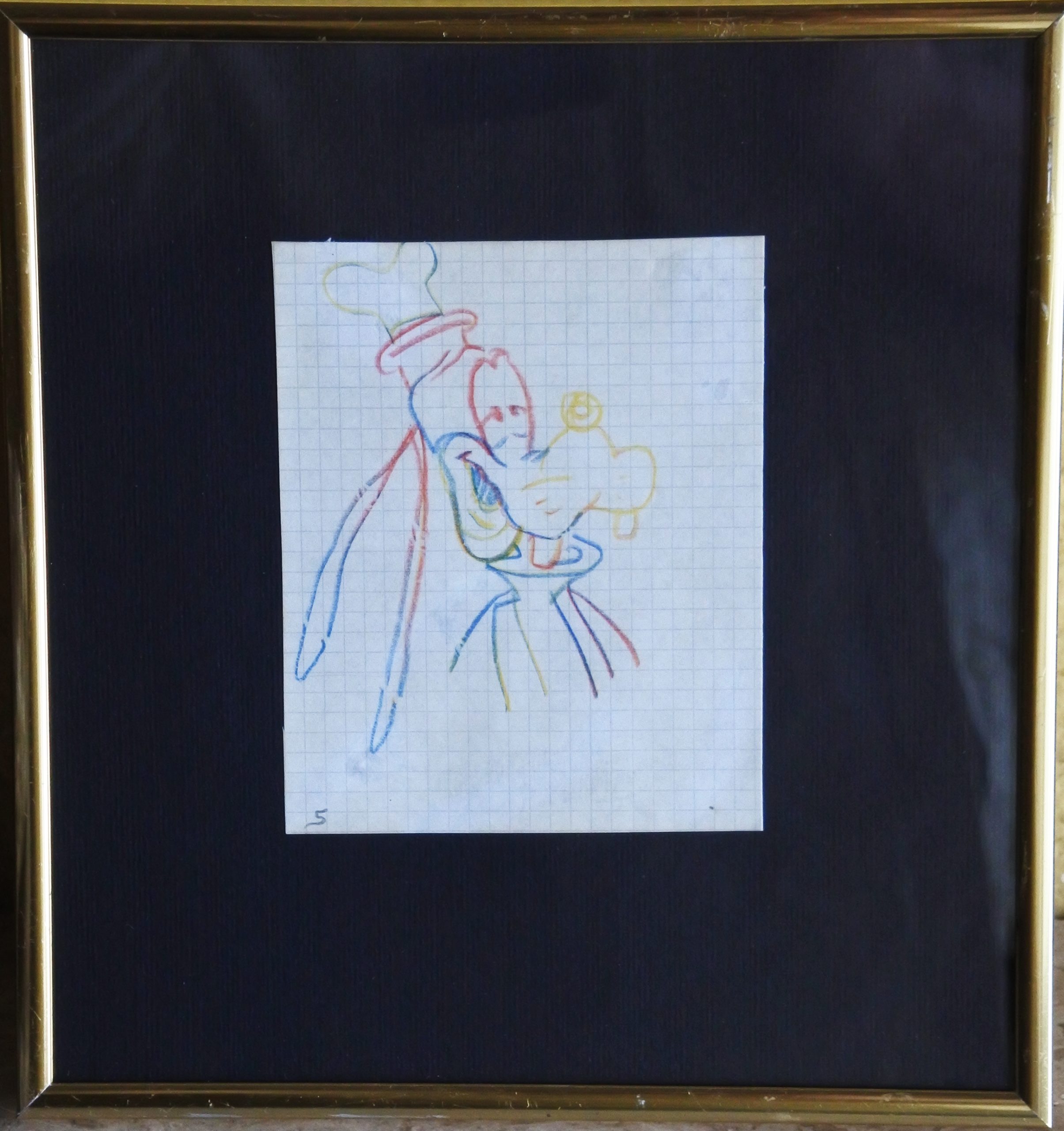 Jose Luis Viñas - "Goofy coloreado # 5" dibujo original lápices de ...