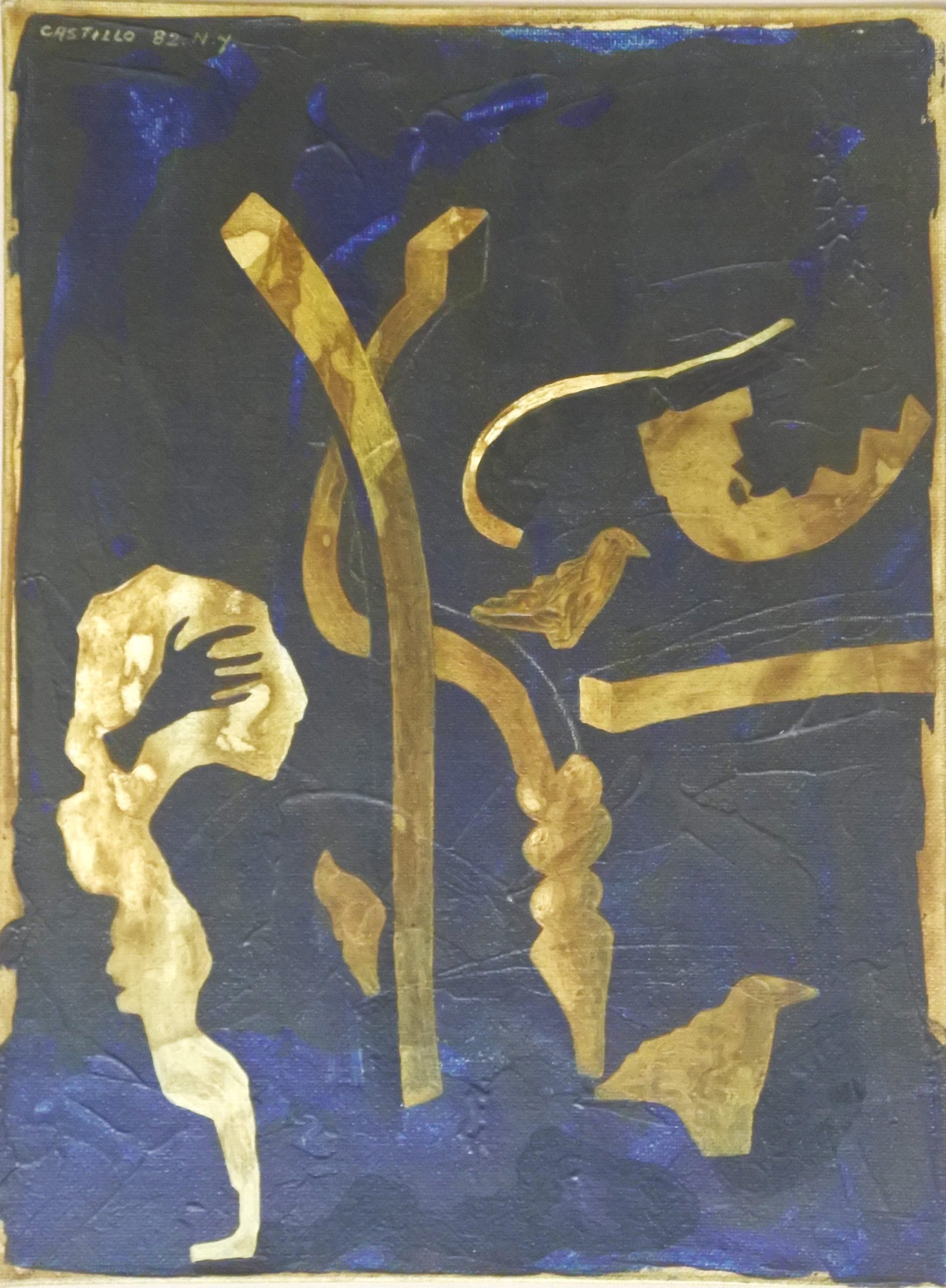 Jorge Castillo - "Personajes de madera" New York 1982, pintura acrílico ...